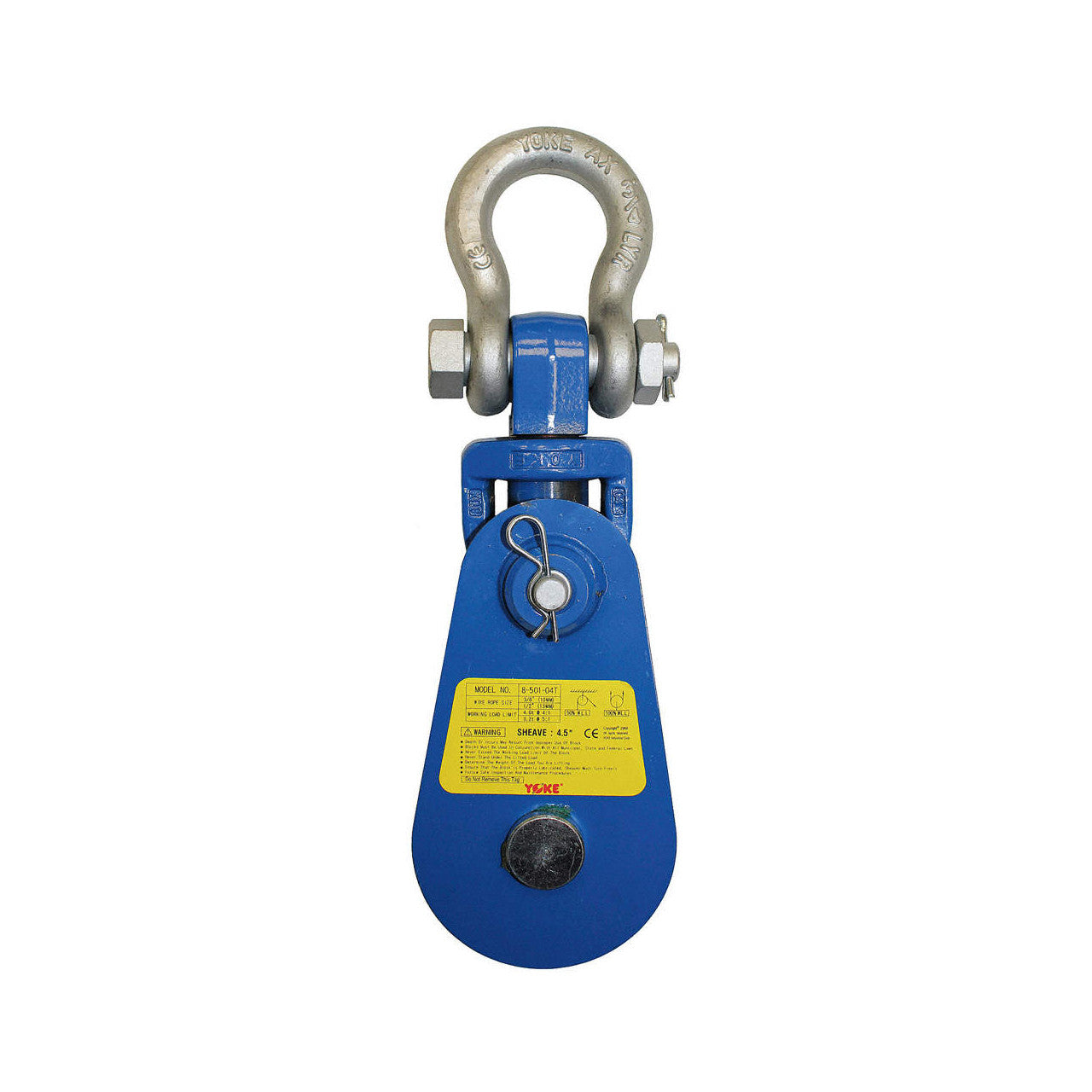 4 Ton Snatch Block with Shackle - YOKE Tensile Steel | U.S. Rigging