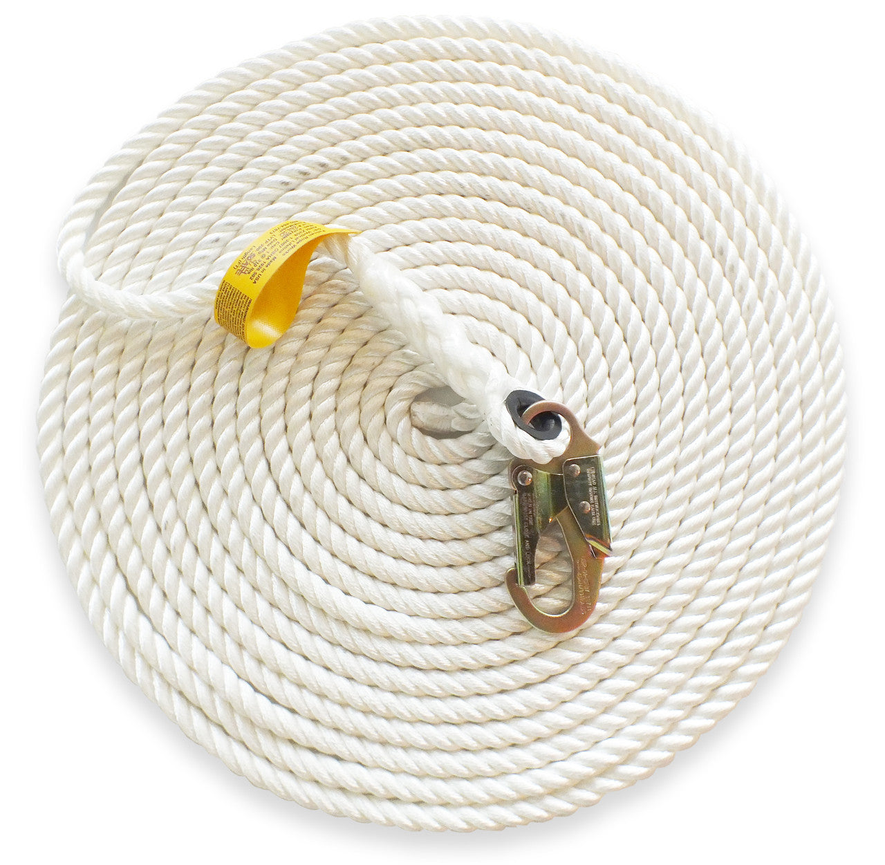 5/8" 3‑Strand Vertical Lifeline with Hook | U.S. Rigging