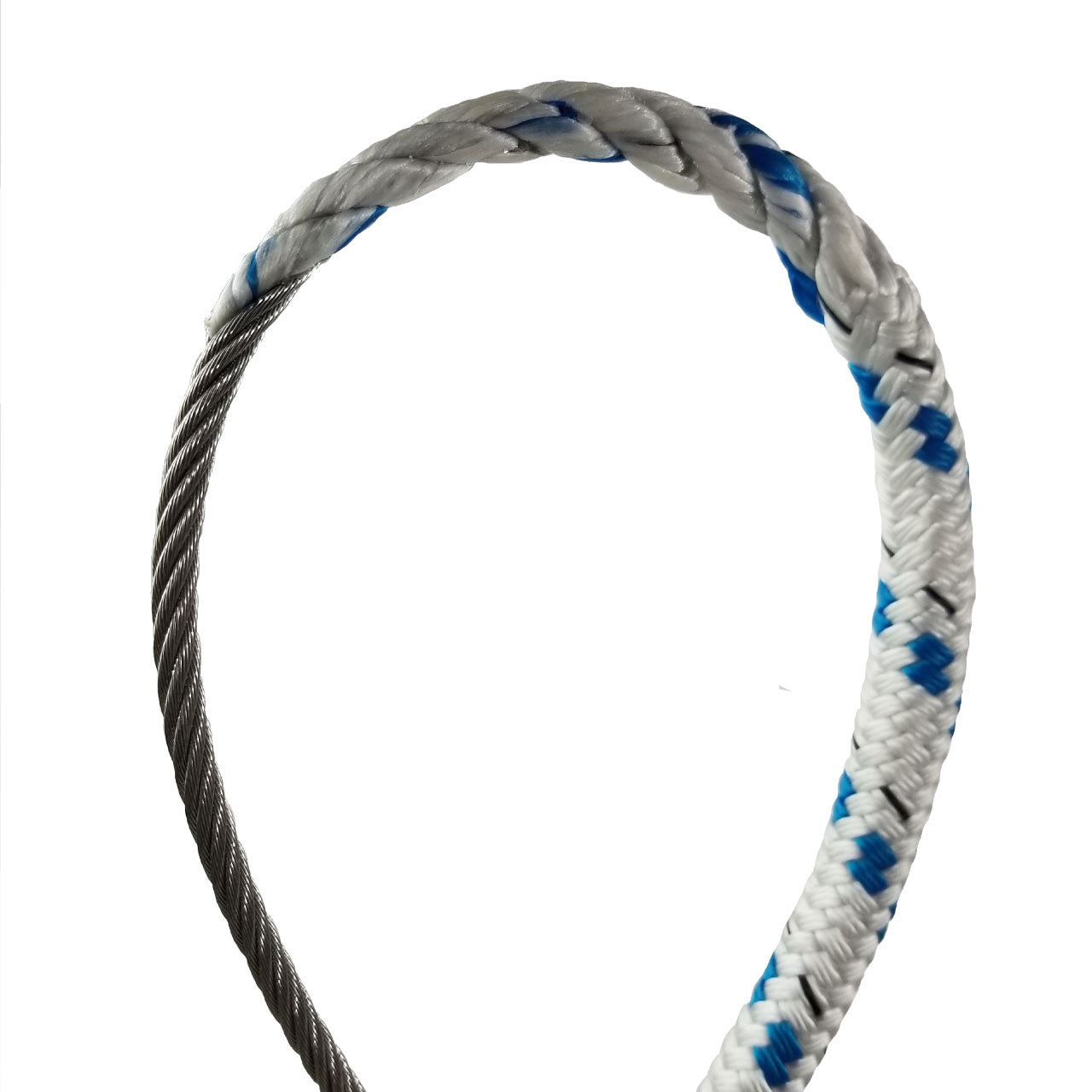 3/8" Wire‑to‑Rope Halyard, 5/32" Wire, Blue Tracer – U.S. Rigging